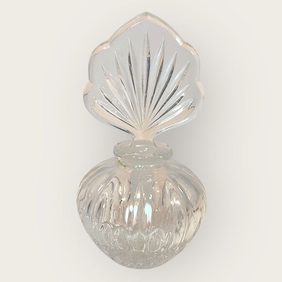 Unmarked | Makeup | Vintage Art Deco Mcm Pressed Crystal Glass Perfume ...